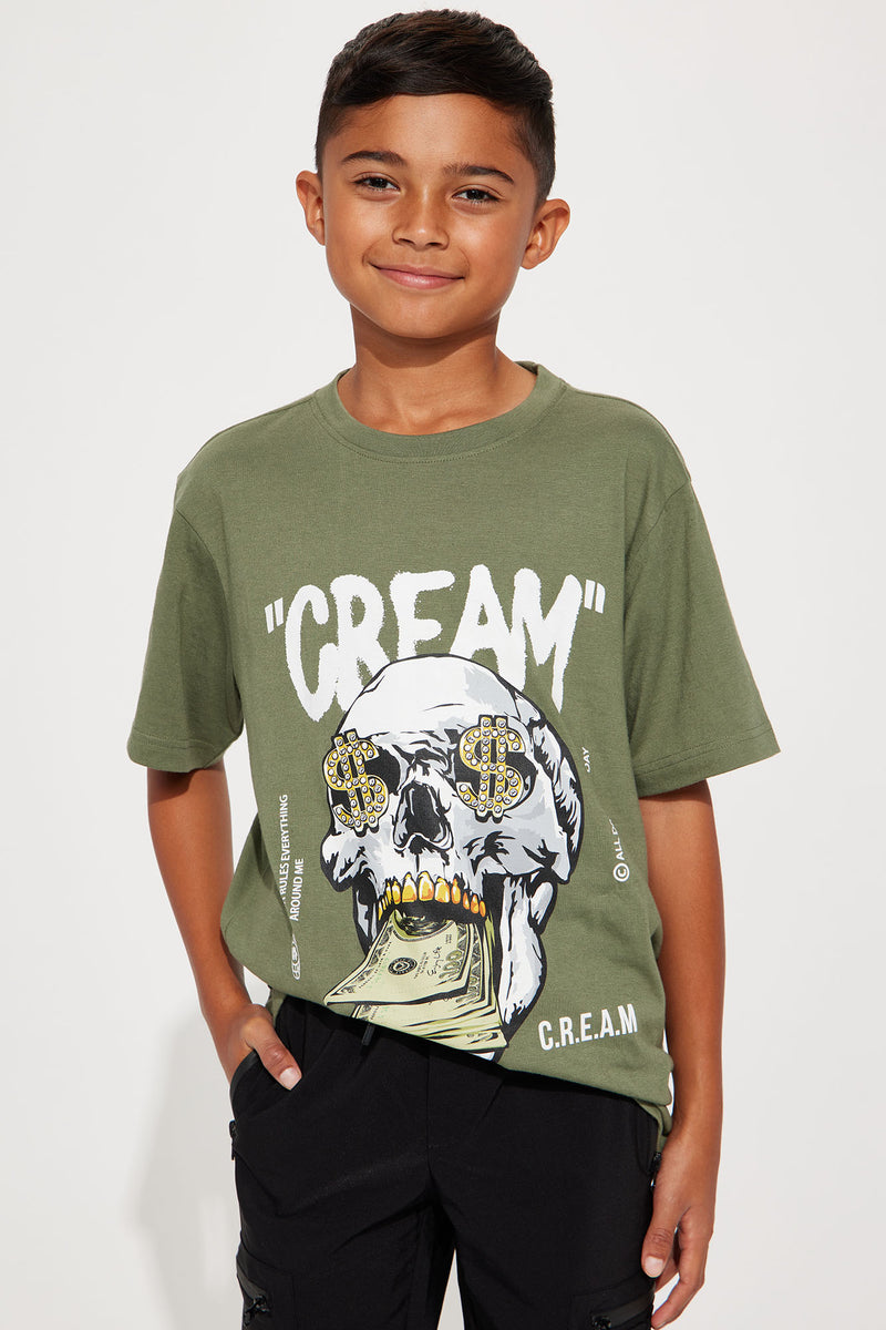 Mini Cream All Day Short Sleeve Tee - Green | Fashion Nova, Kids Tops ...