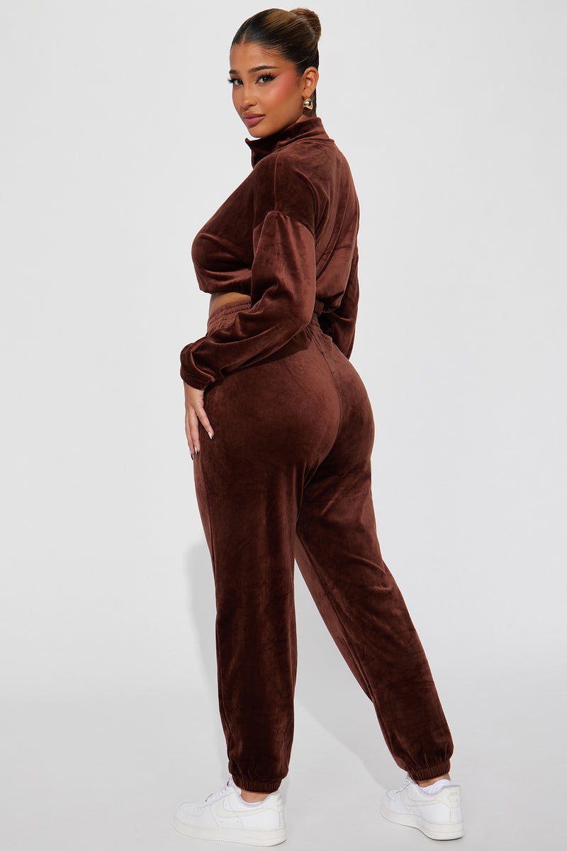 Soft Side Velour Jogger Set - Brown | Fashion Nova, Matching Sets ...