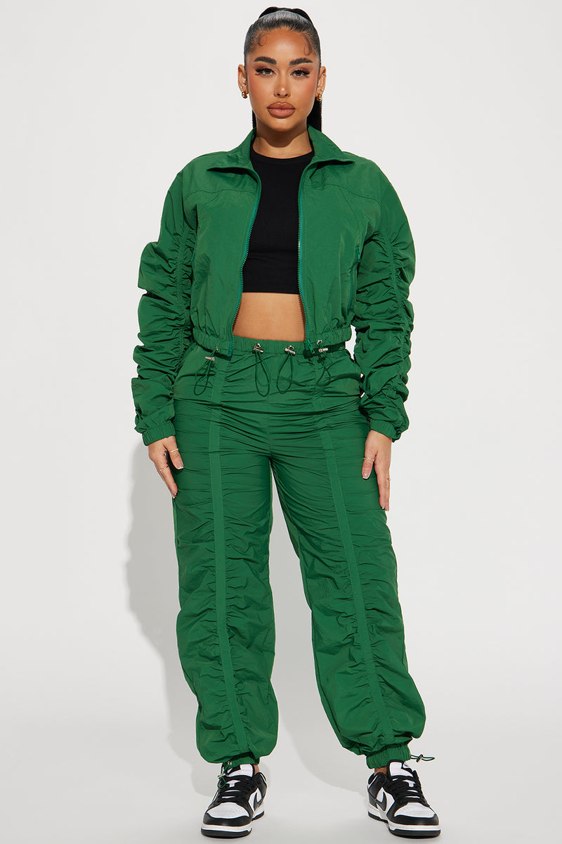Gianna Windbreaker Jogger Set - Green | Fashion Nova, Matching Sets ...