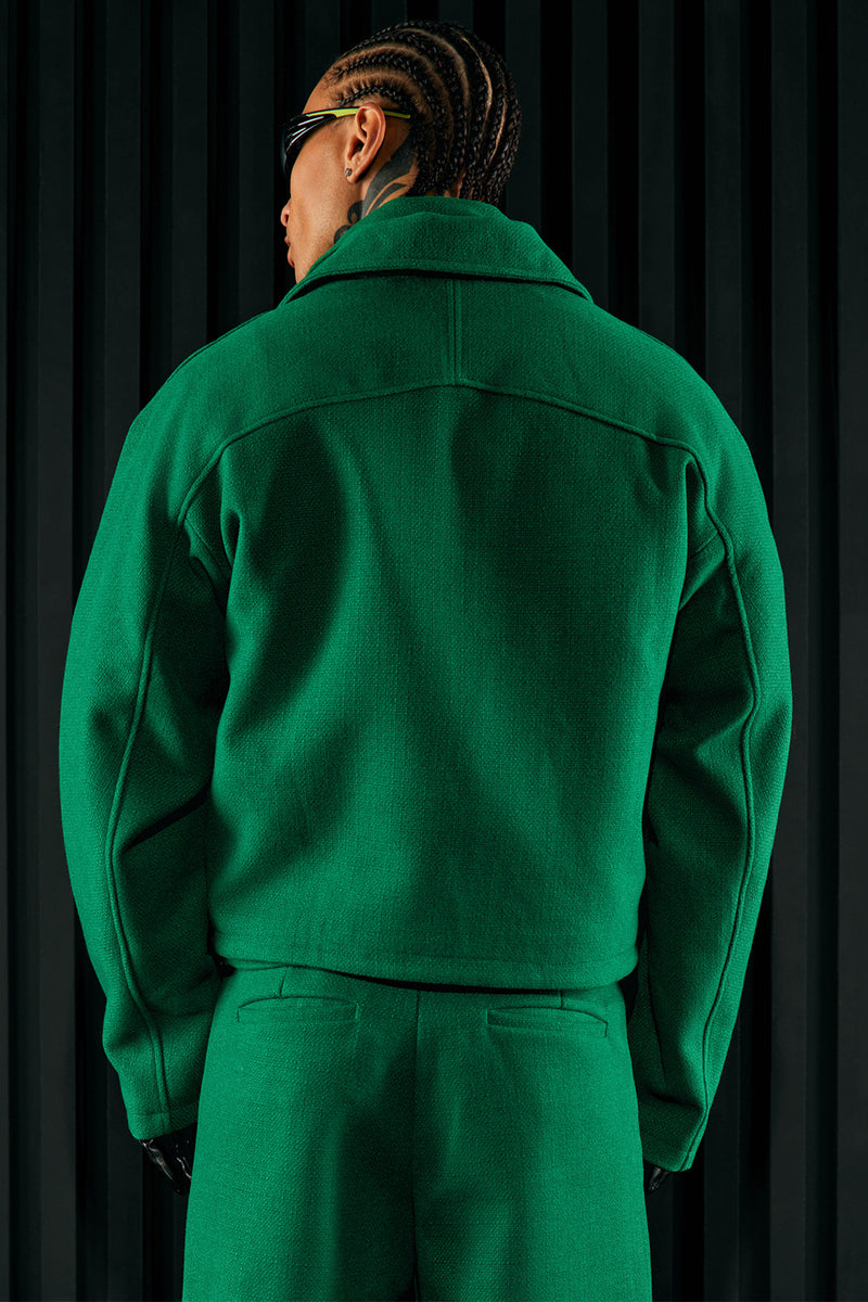 Wilder Textured Weave Cropped Jacket - Green | Fashion Nova, Mens ...
