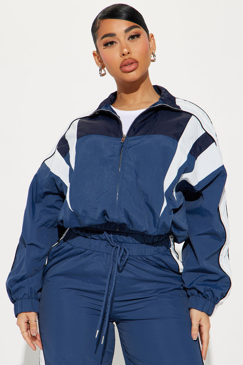 Tia Over Sized Windbreaker Jogger Set - Blue | Fashion Nova, Matching ...