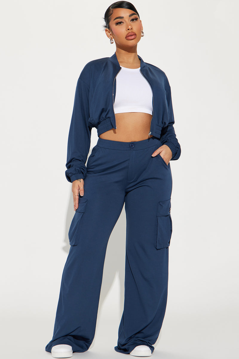 Keep Up With Me Cargo Pant Set - Navy | Fashion Nova, Matching Sets ...