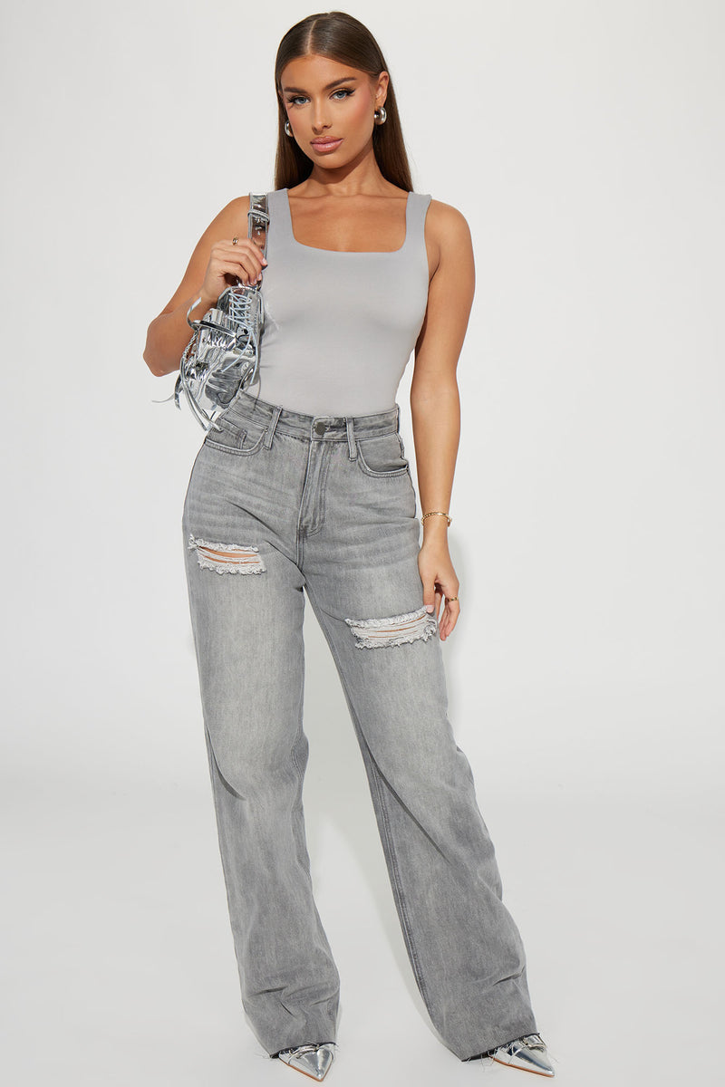 Thalia Tank Top - Light Grey | Fashion Nova, Basic Tops & Bodysuits ...