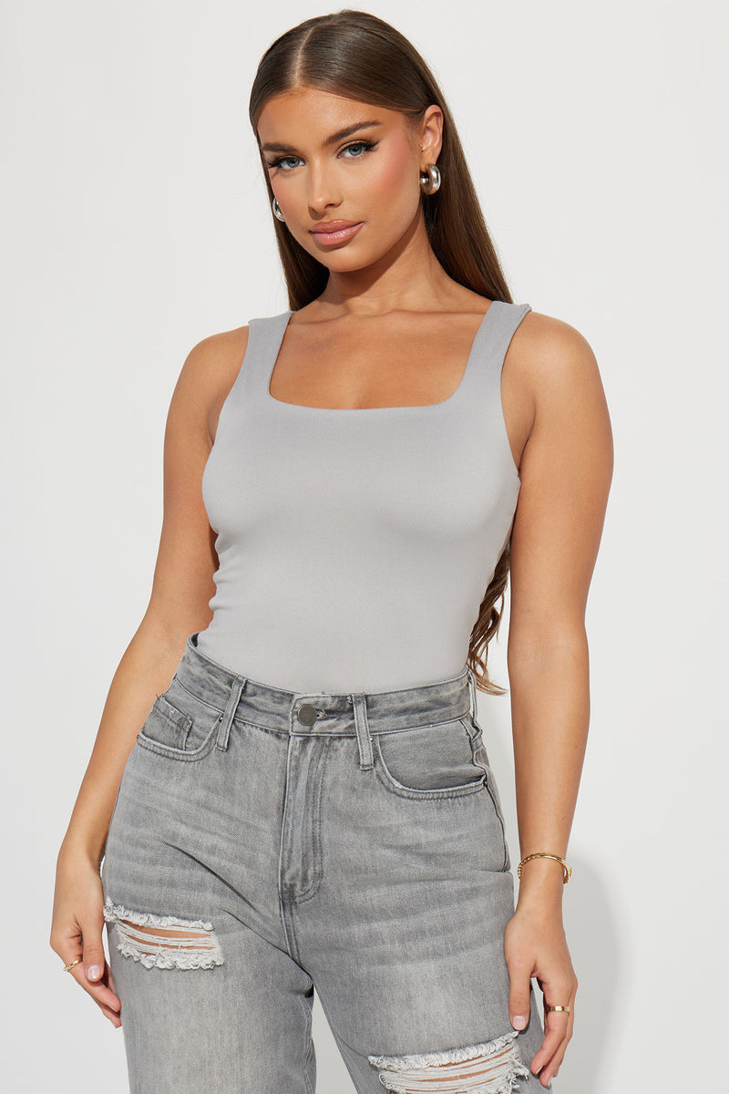 Thalia Tank Top - Light Grey | Fashion Nova, Basic Tops & Bodysuits ...