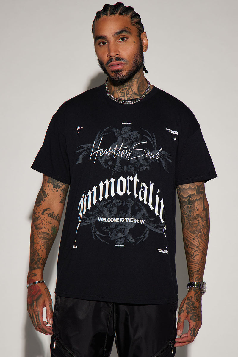 Heartless Soul Short Sleeve Tee - Black | Fashion Nova, Mens Graphic ...