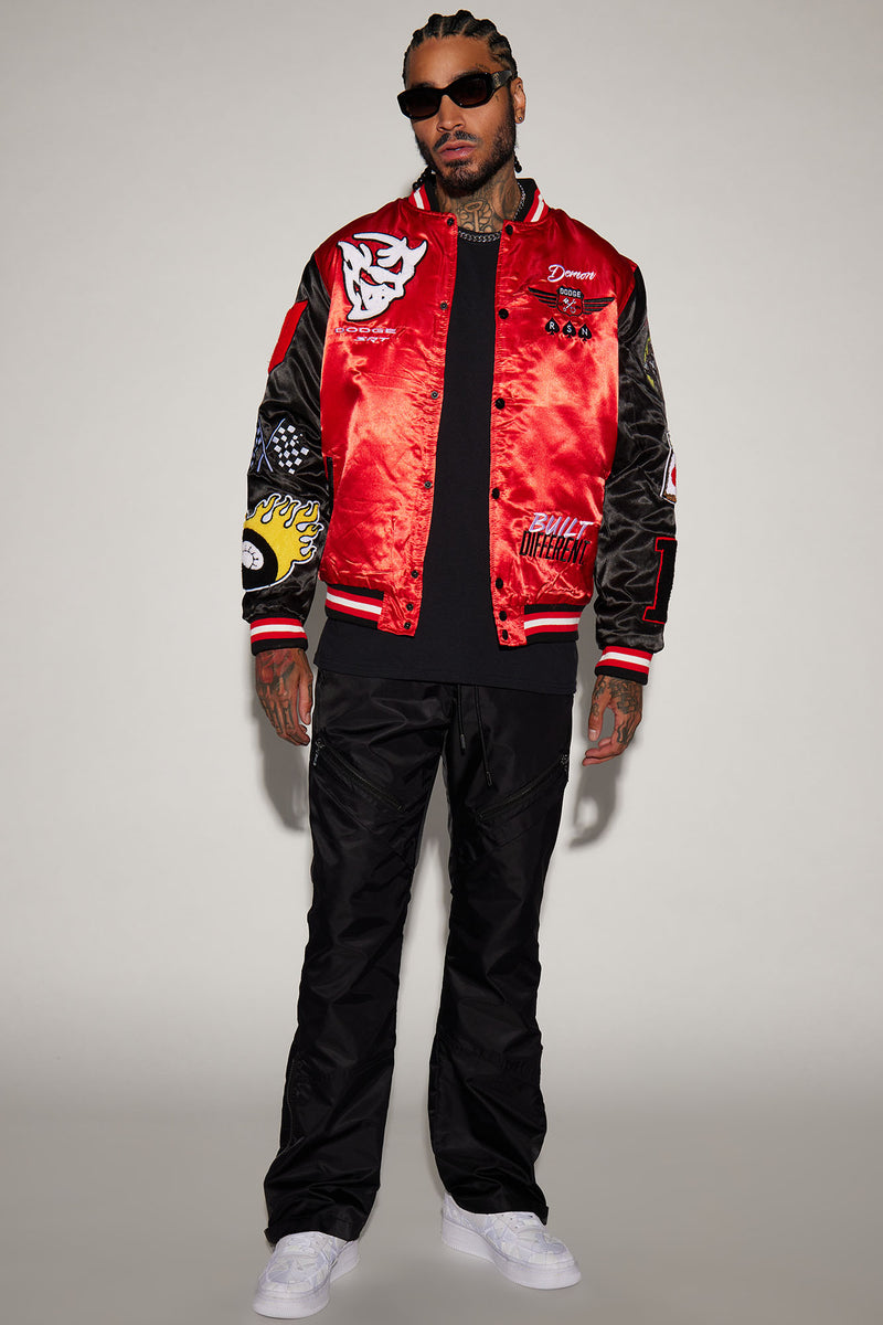Dodge Demon Satin Bomber - Black/Red | Fashion Nova, Mens Jackets ...
