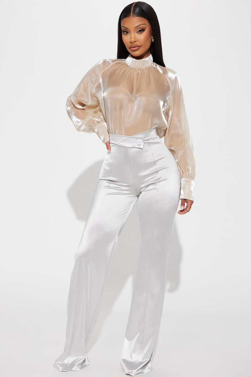 Life Of The Party Blouse Top - Cream | Fashion Nova, Shirts & Blouses ...