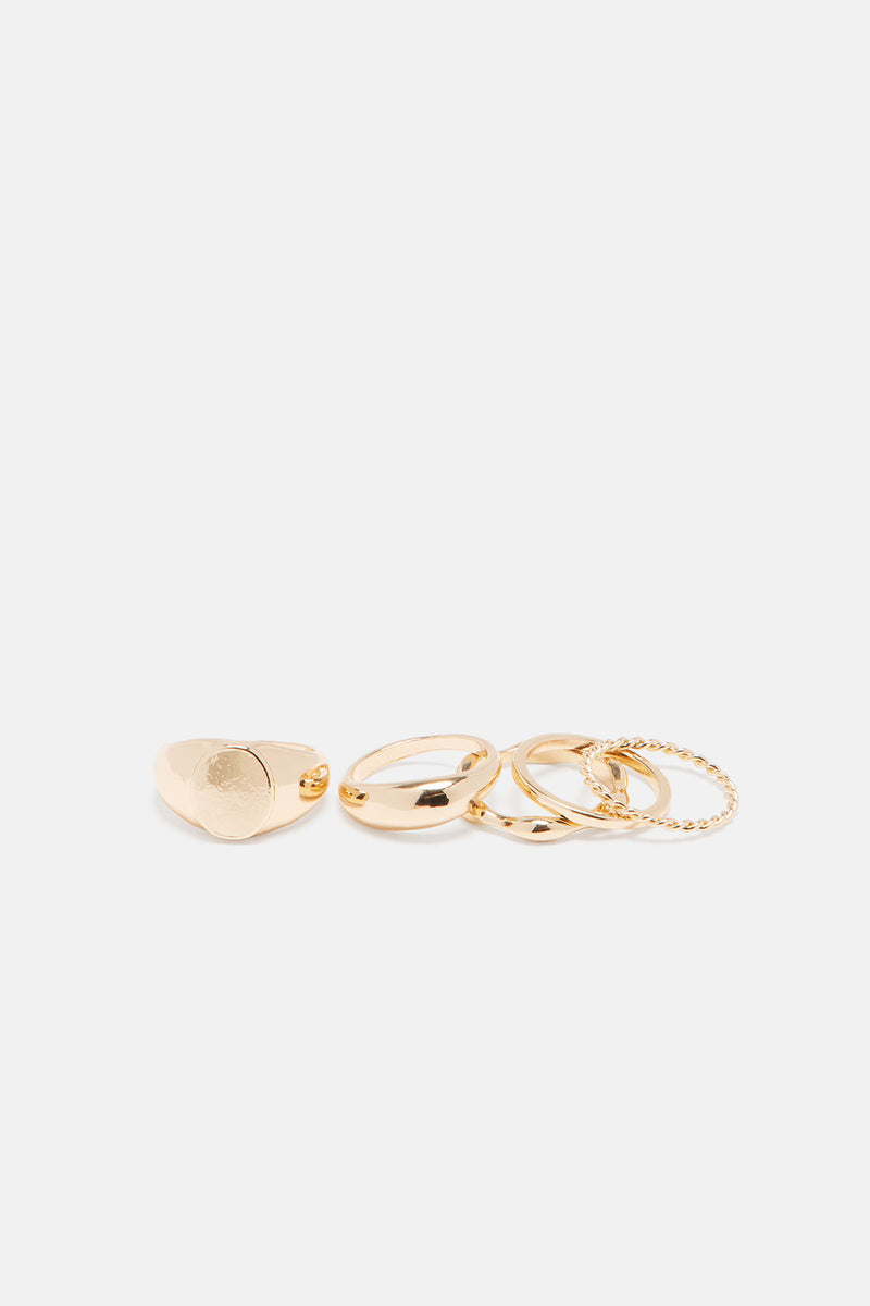 Keep It Consistent 5 Piece Ring Set - Gold | Fashion Nova, Jewelry ...