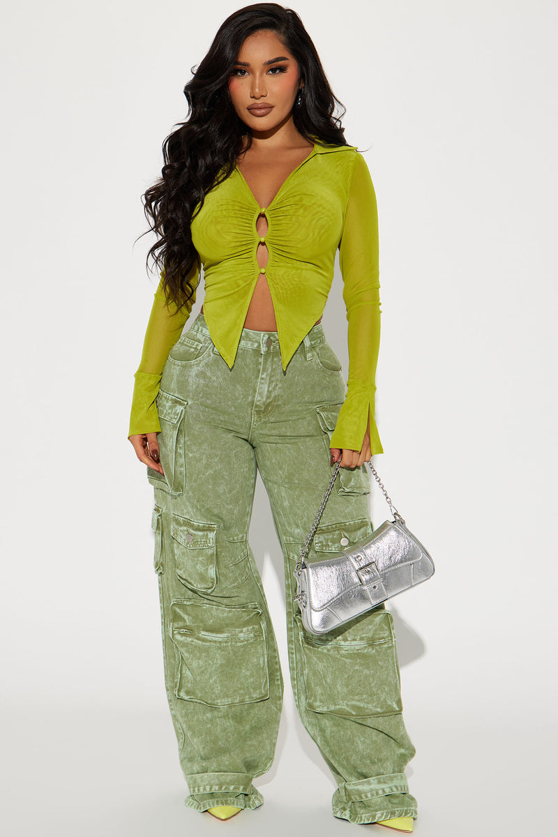 Avery Mesh Top - Chartreuse | Fashion Nova, Knit Tops | Fashion Nova