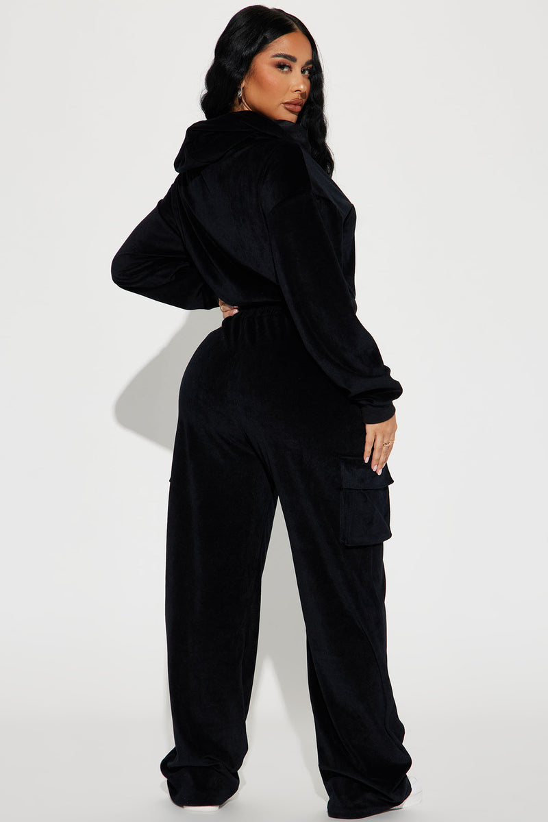 Saint Rhinestone Velour Pant Set - Black | Fashion Nova, Matching Sets ...