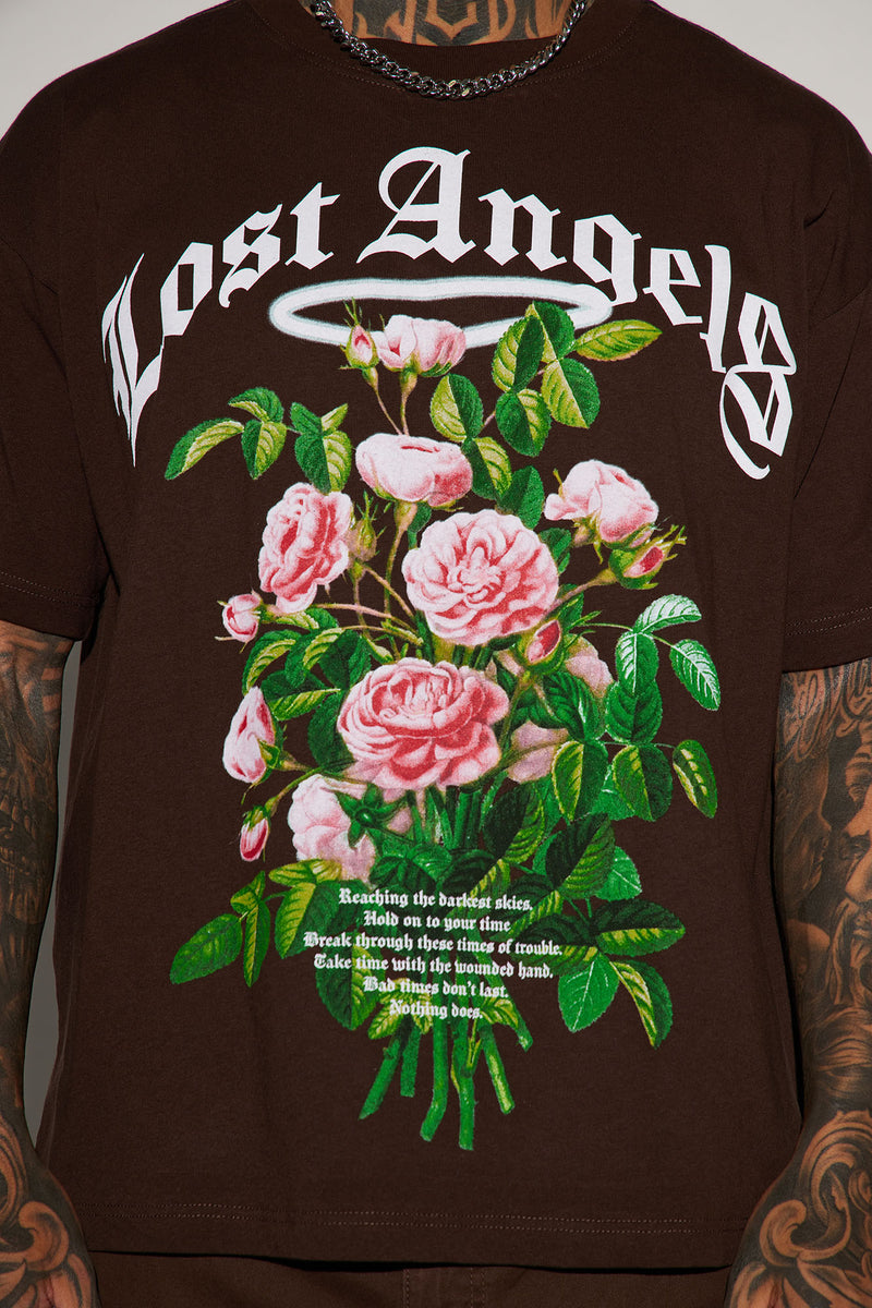 Lost Angels Short Sleeve Tee - Chocolate | Fashion Nova, Mens Graphic ...