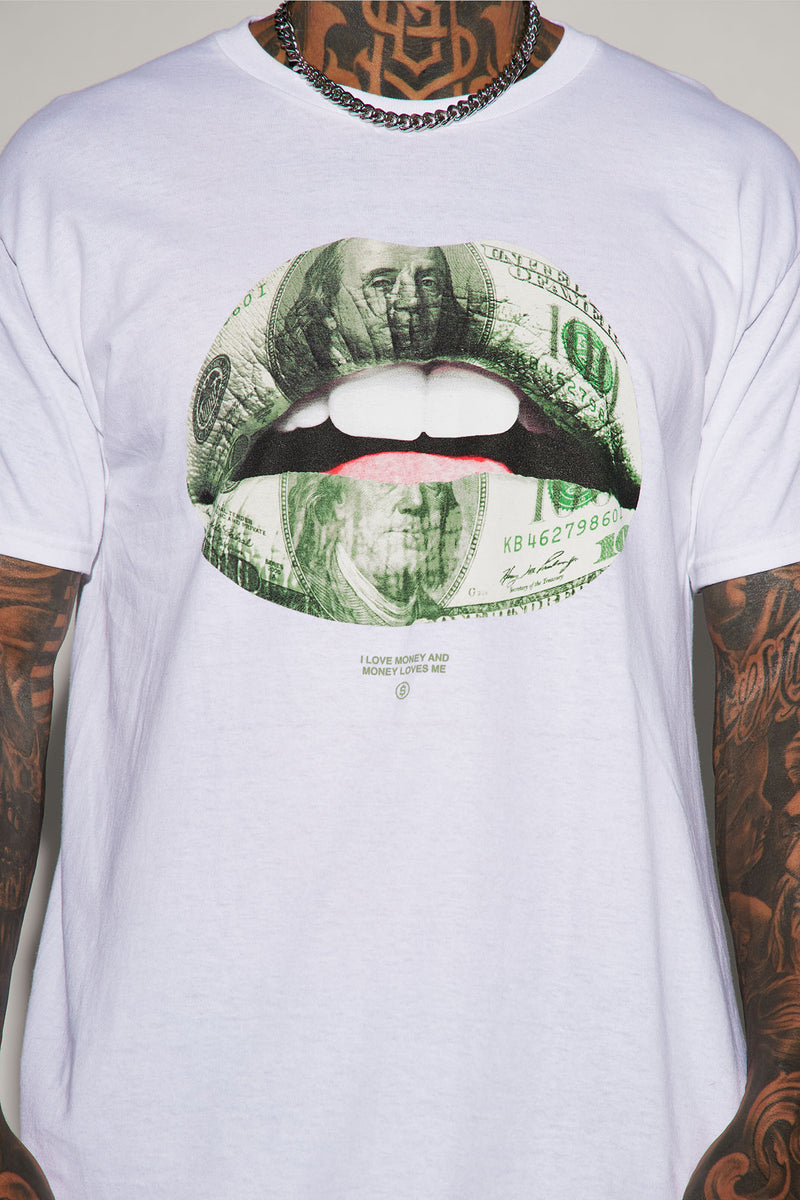I Love Money Short Sleeve Tee - White | Fashion Nova, Mens Graphic Tees ...
