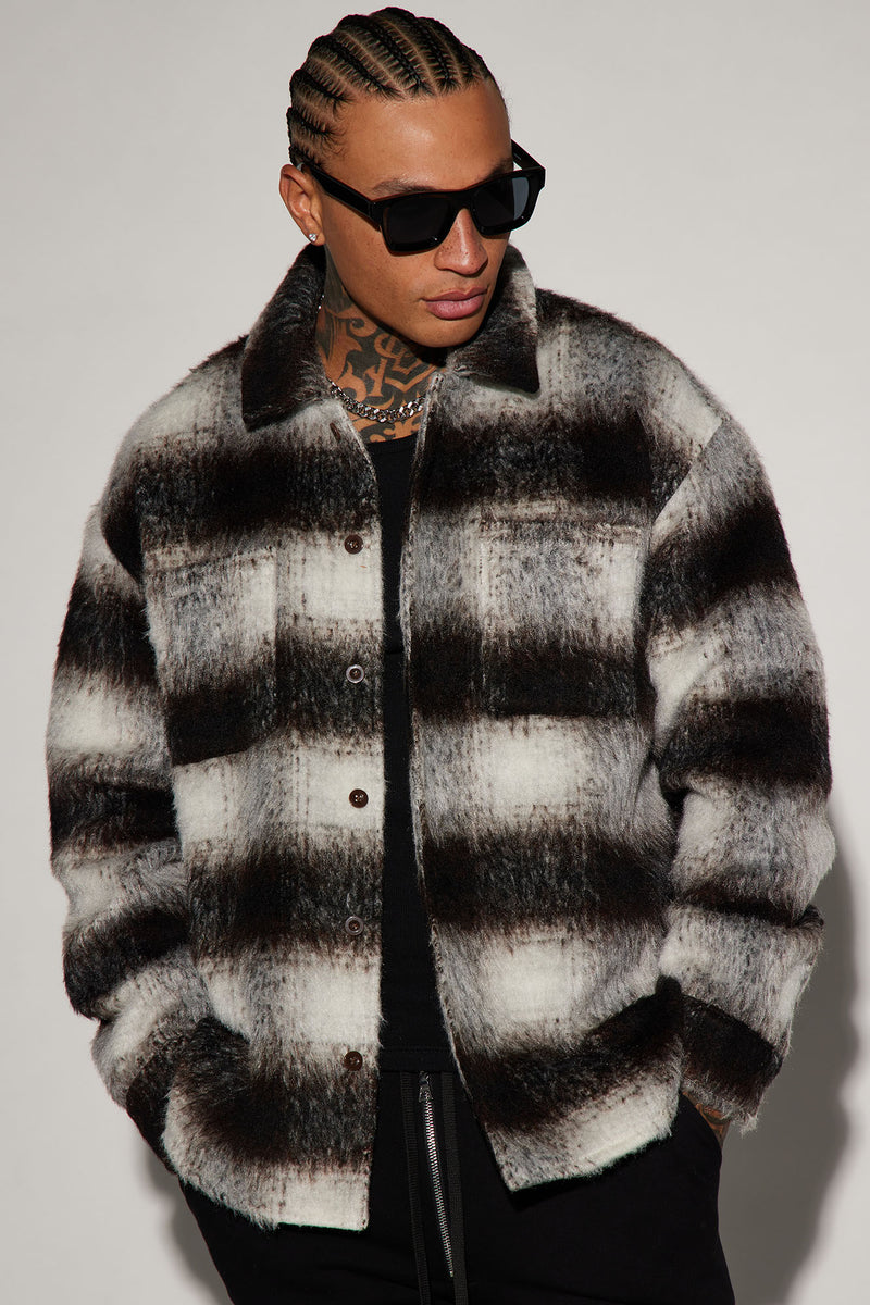 Move Up Plaid Shacket - Brown Combo | Fashion Nova, Mens Jackets ...
