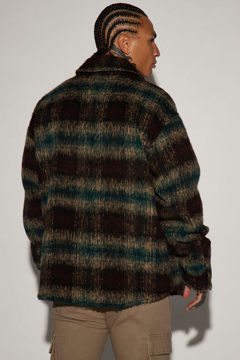 Move Up Plaid Shacket - Olive/combo | Fashion Nova, Mens Jackets ...