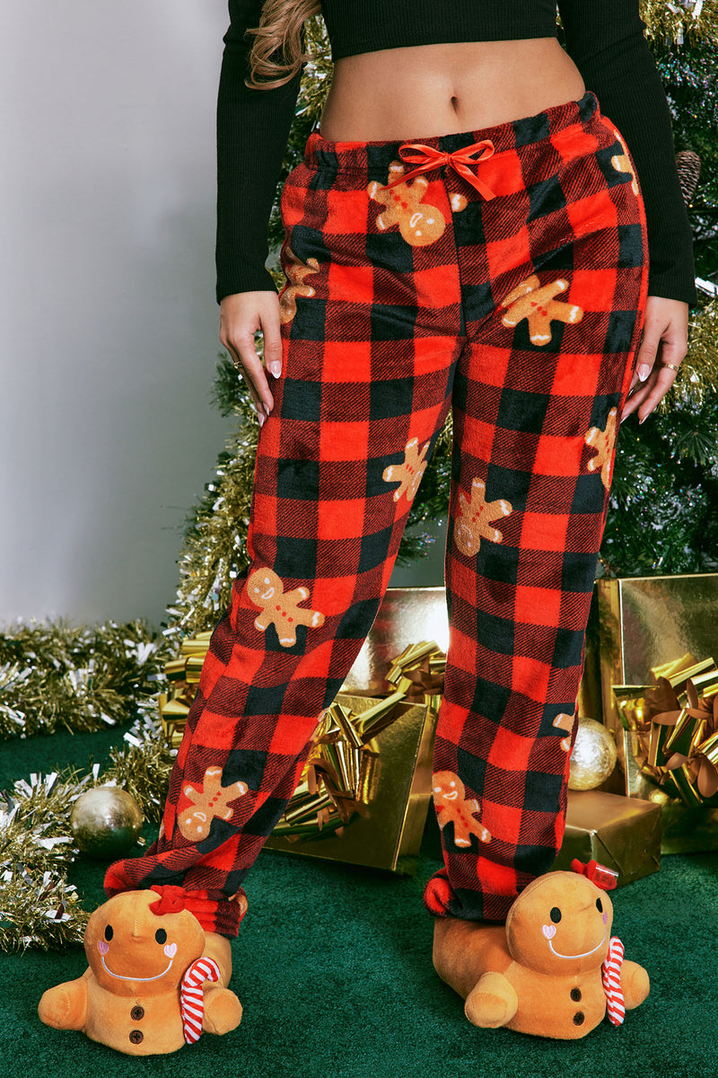 The Gingerbread Man Plush PJ Pants - Red/Black | Fashion Nova, Lingerie ...