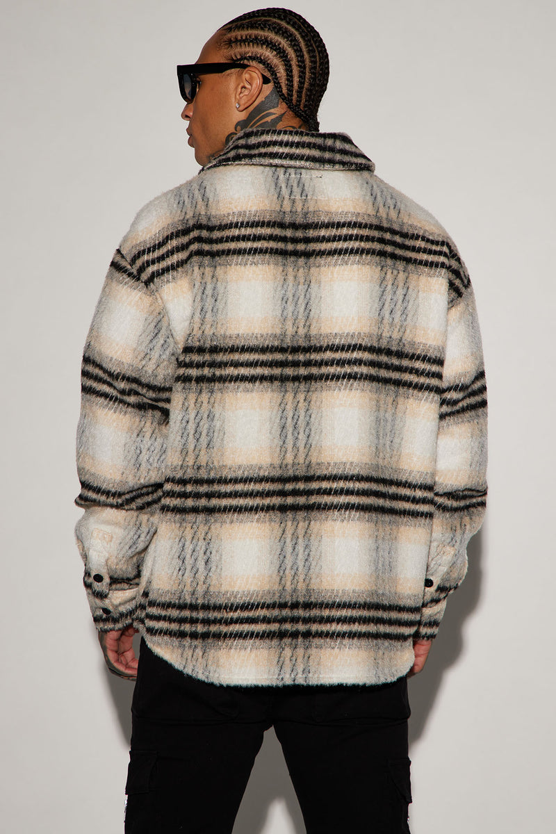 Move Up Plaid Shacket - Black/combo | Fashion Nova, Mens Jackets ...