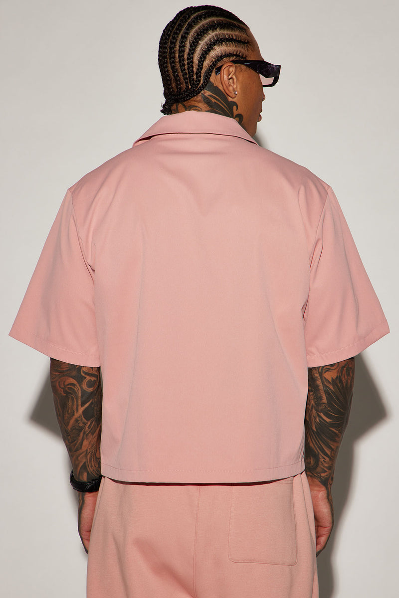 Milano Cropped Button Up Shirt - Mauve | Fashion Nova, Mens Shirts ...