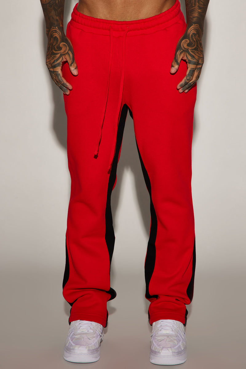 Tyson Flared Sweatpants - Red | Fashion Nova, Mens Fleece Bottoms ...