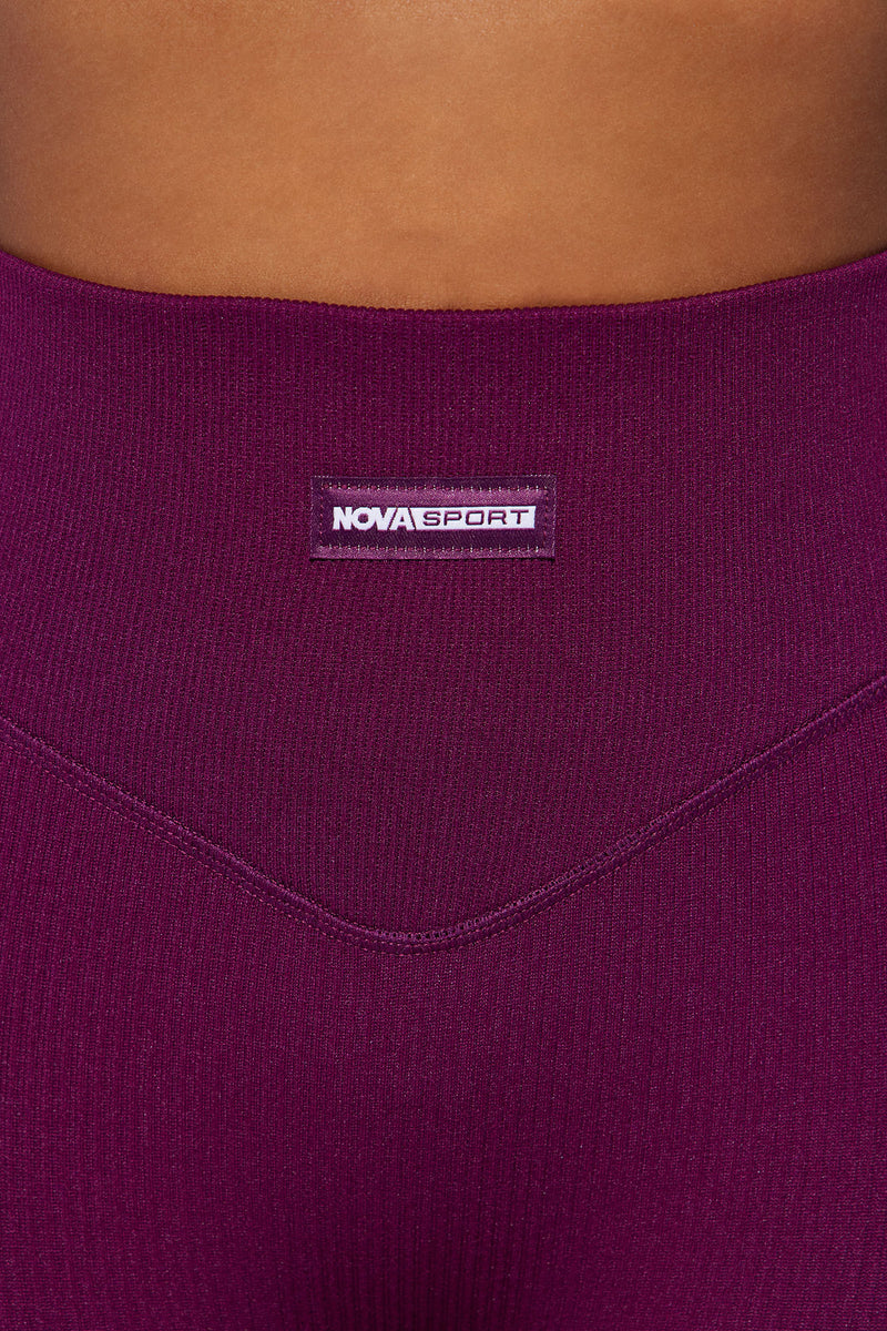Effortless Juno Capri Ribbed Seamless Legging - Plum | Fashion Nova ...