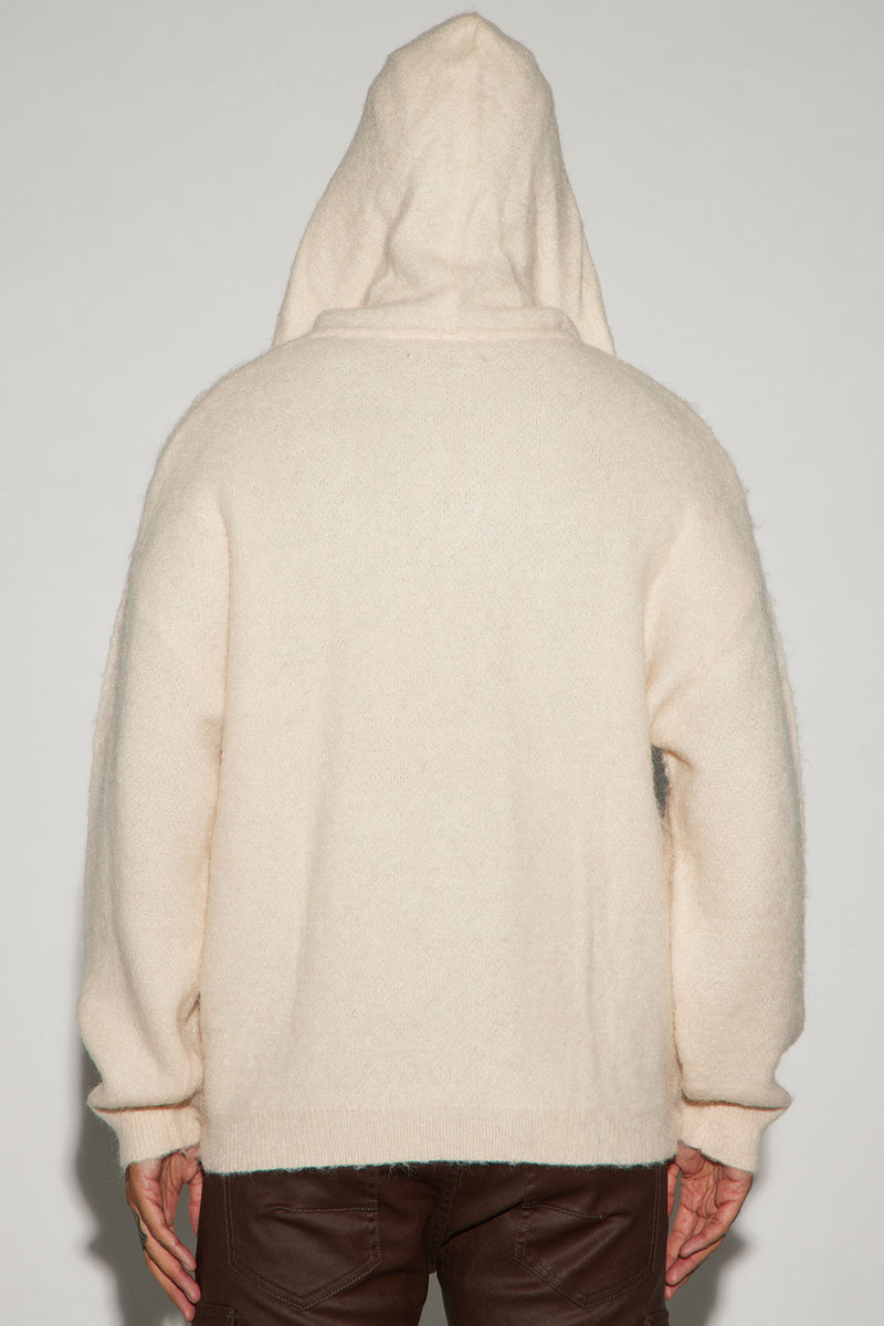 Solid Wool Hooded Sweater - Cream | Fashion Nova, Mens Sweaters ...