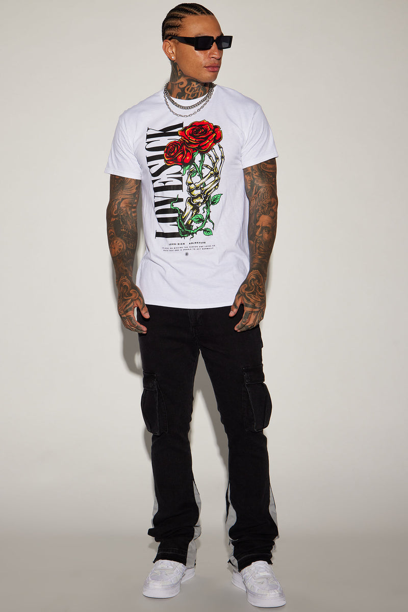 Lovesick Rose Short Sleeve Tee - White | Fashion Nova, Mens Graphic ...