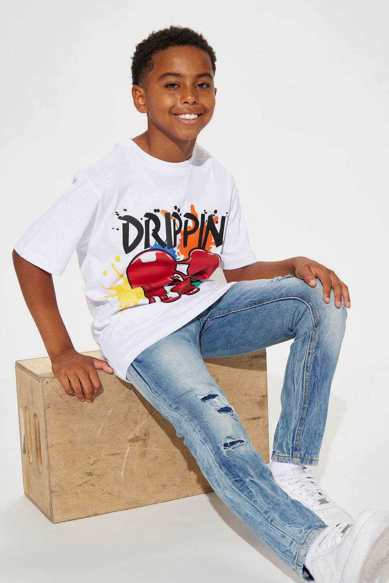 Mini Drippin Broken Hearts Everywhere Short Sleeve Tee - White ...