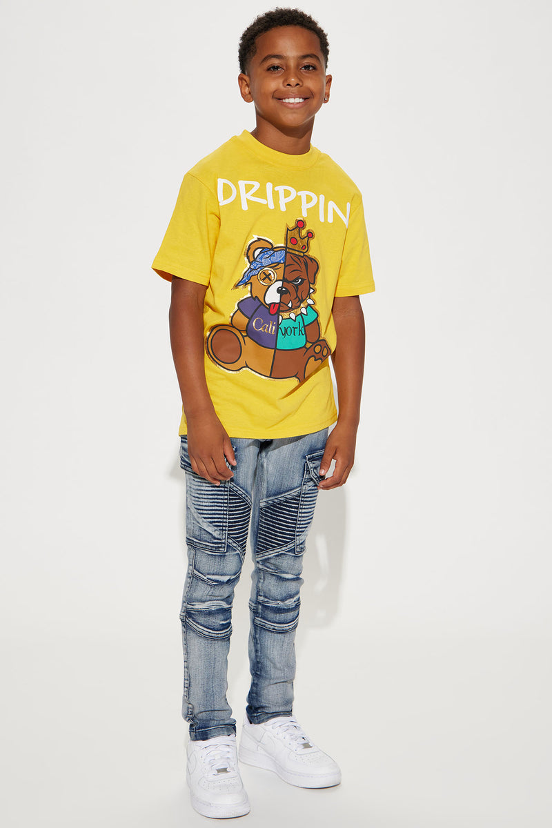 Mini Drippin Teddy King Short Sleeve Tee - Mustard | Fashion Nova, Kids ...