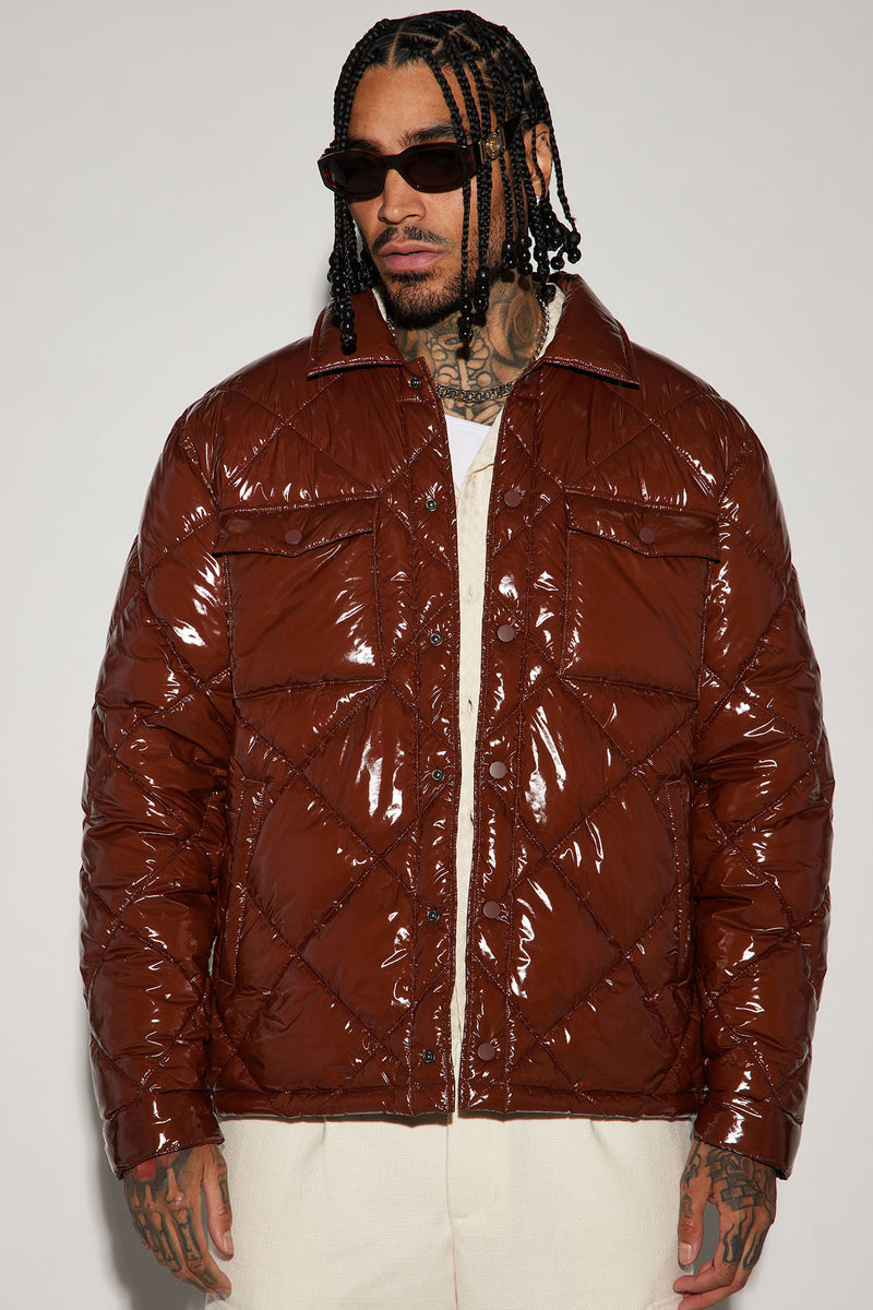 Your Diamond Quilted Puffer Jacket - Chocolate | Fashion Nova, Mens ...