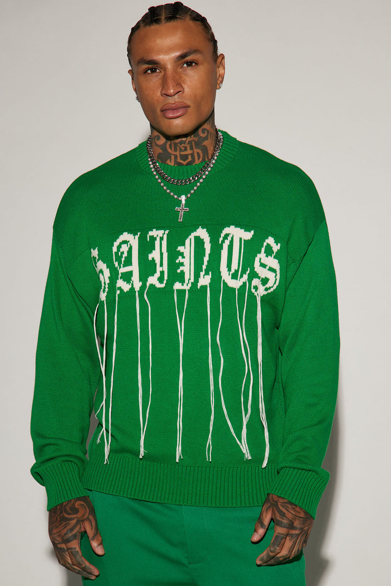 Saints Crewneck Sweater - Green/combo | Fashion Nova, Mens Sweaters ...