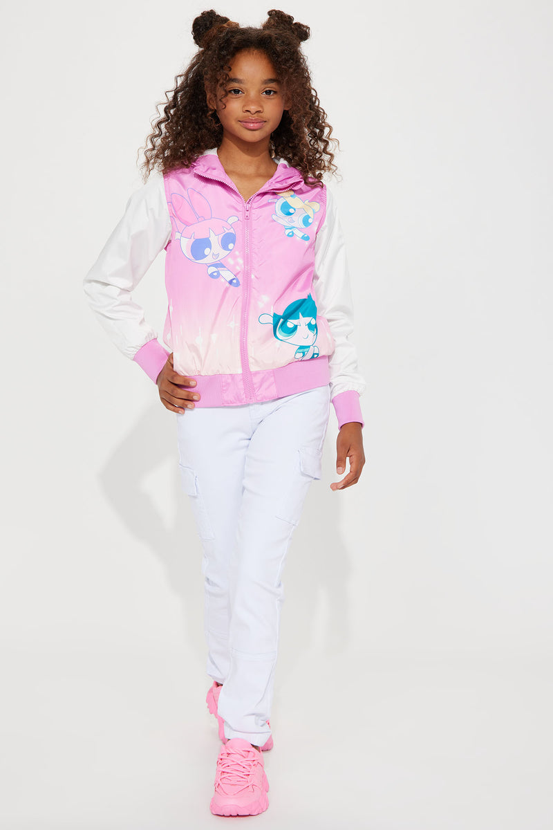 Mini Powerpuff Girls Fleece Varsity Jacket - Pink | Fashion Nova, Kids ...