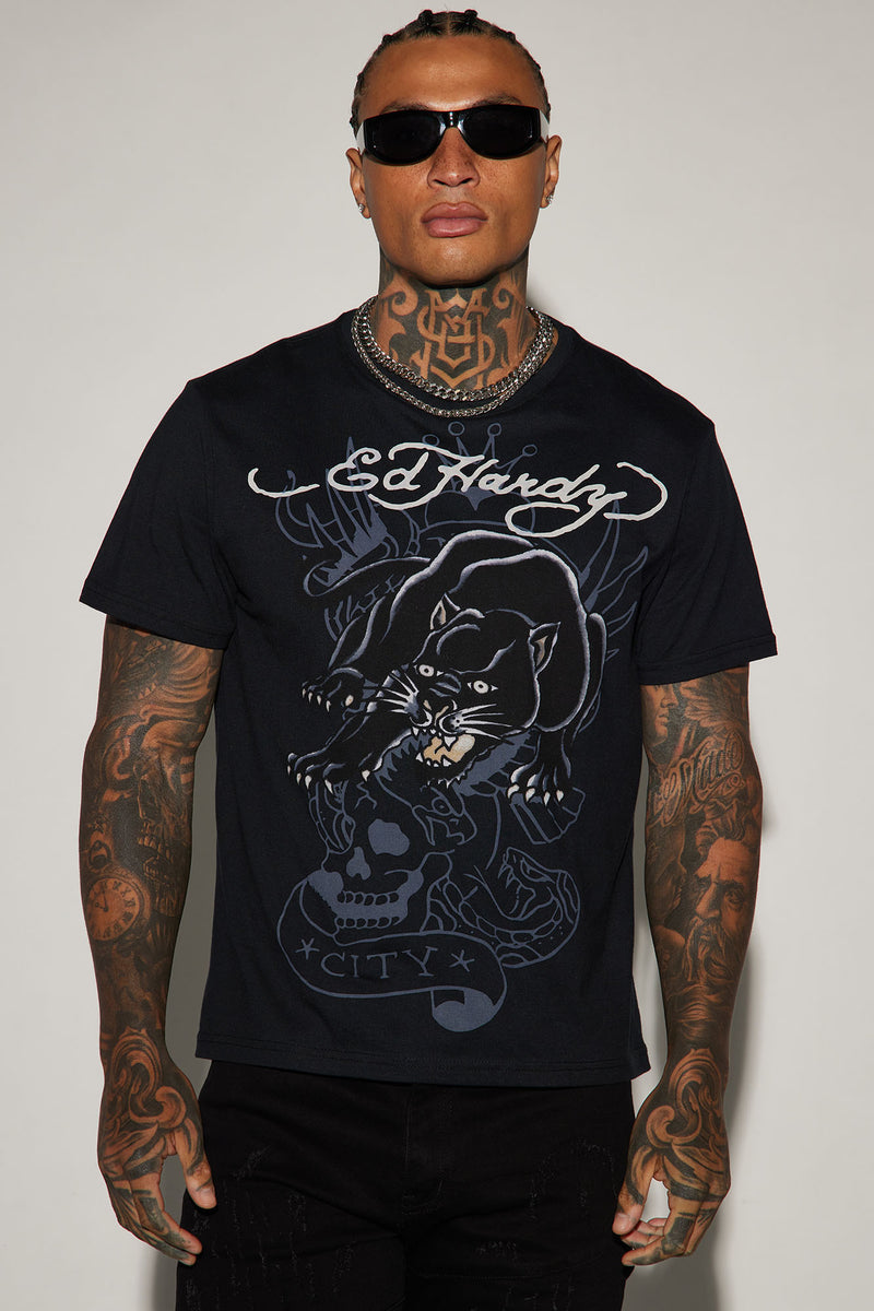 Ed Hardy Crouching Panther Short Sleeve Tee - Black | Fashion Nova ...