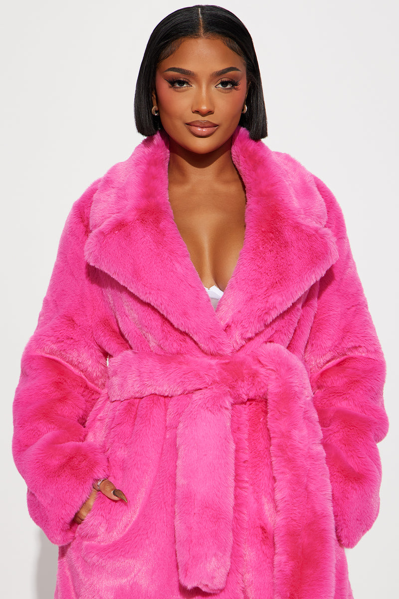 In The Spotlight Faux Fur Coat - Hot Pink | Fashion Nova, Jackets ...