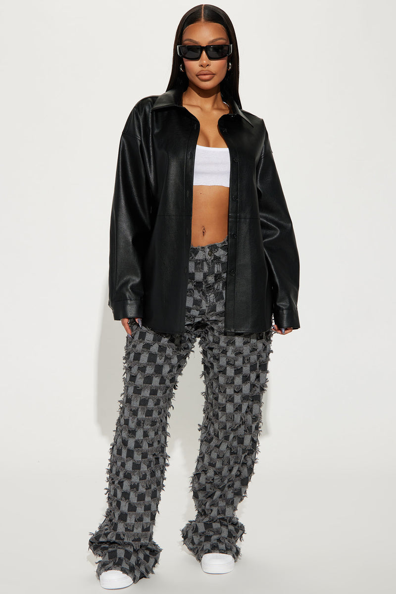 Drive Fast Faux Leather Shirt - Black | Fashion Nova, Shirts & Blouses ...