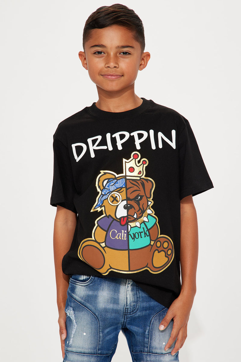 Mini Drippin Teddy King Short Sleeve Tee - Black | Fashion Nova, Kids ...