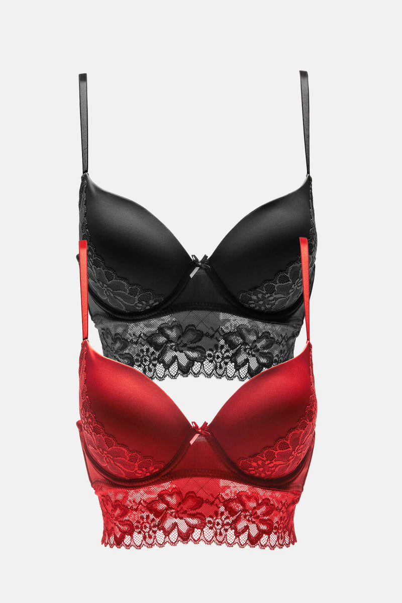 Unforgettable Push Up 2 Pack Bras - Rust/combo | Fashion Nova, Lingerie ...