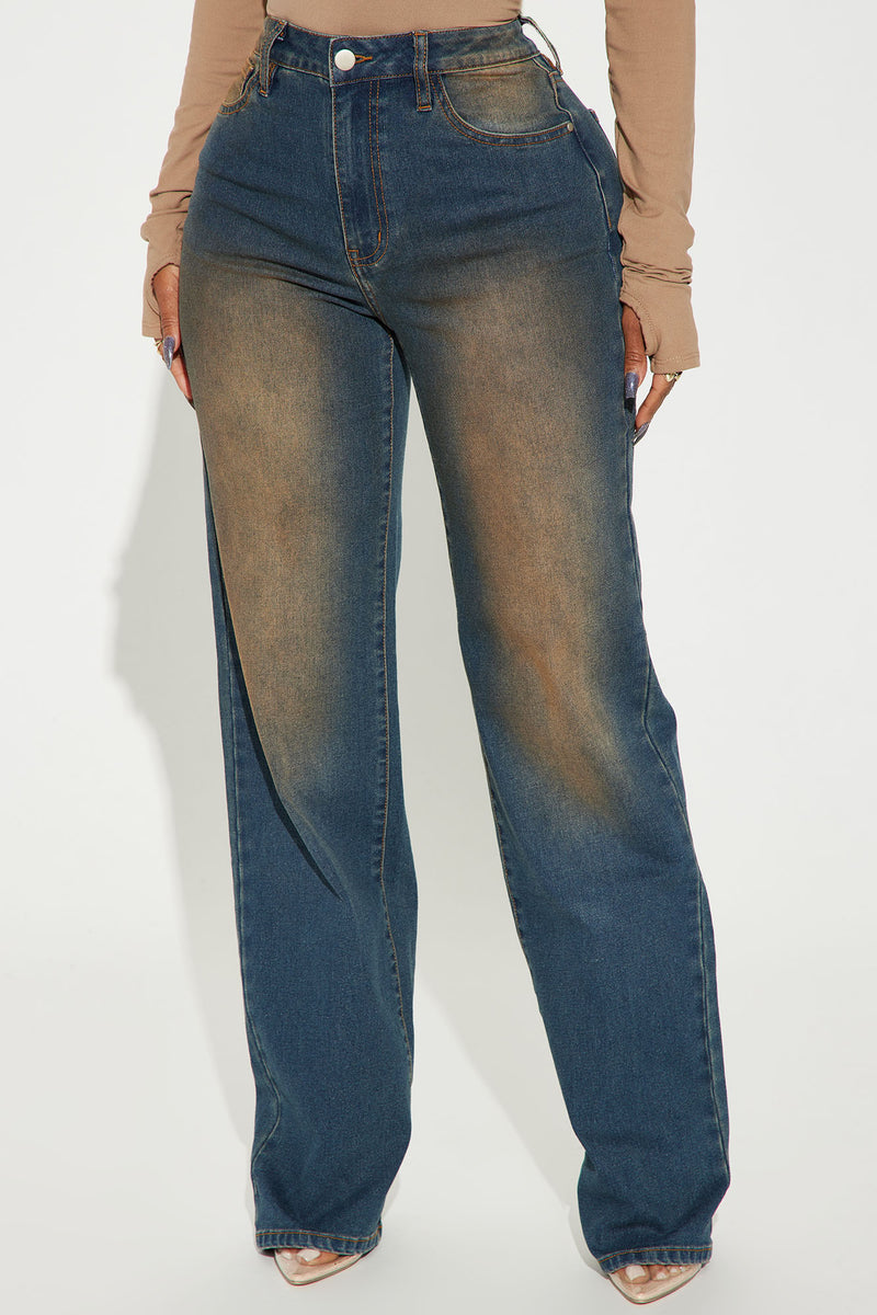 Thick Of It Tinted Straight Leg Jeans - Dark Wash | Fashion Nova, Jeans ...