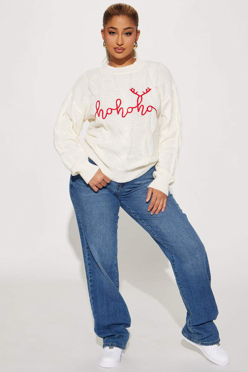 Ho Ho Ho Sweater - Ivory/combo | Fashion Nova, Sweaters | Fashion Nova
