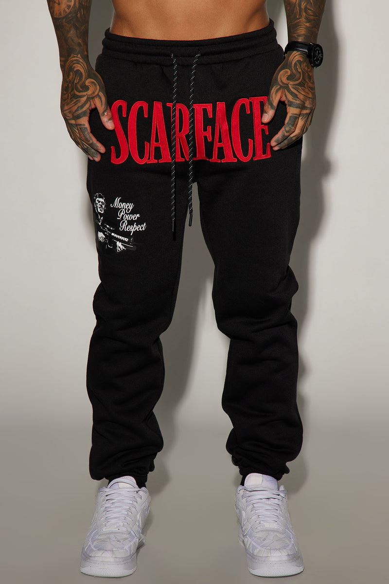 Scarface Money Power Respect Jogger - Black | Fashion Nova, Mens Fleece ...