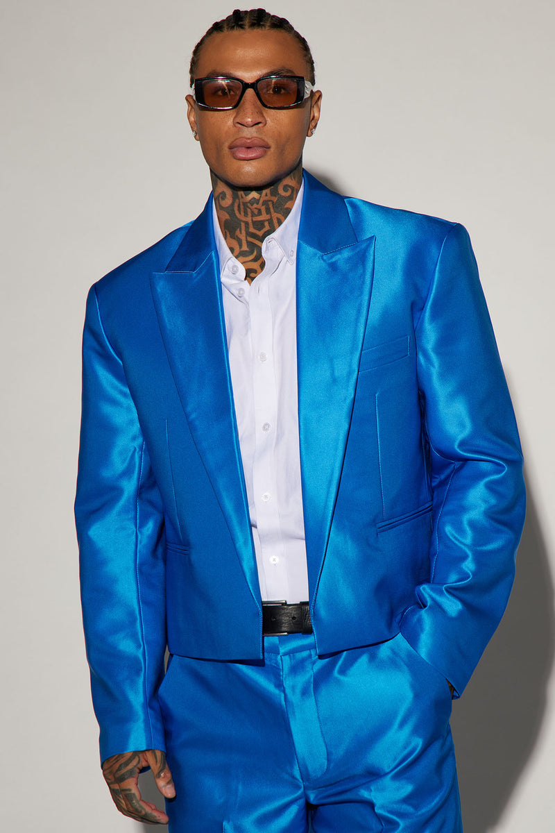 Money Routine Cropped Suit Jacket - Blue | Fashion Nova, Mens Jackets ...