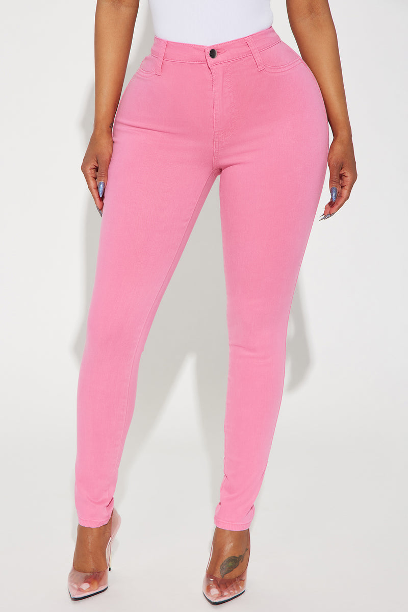 Classic Color High Waist Skinny Jeans - Pink | Fashion Nova, Jeans ...