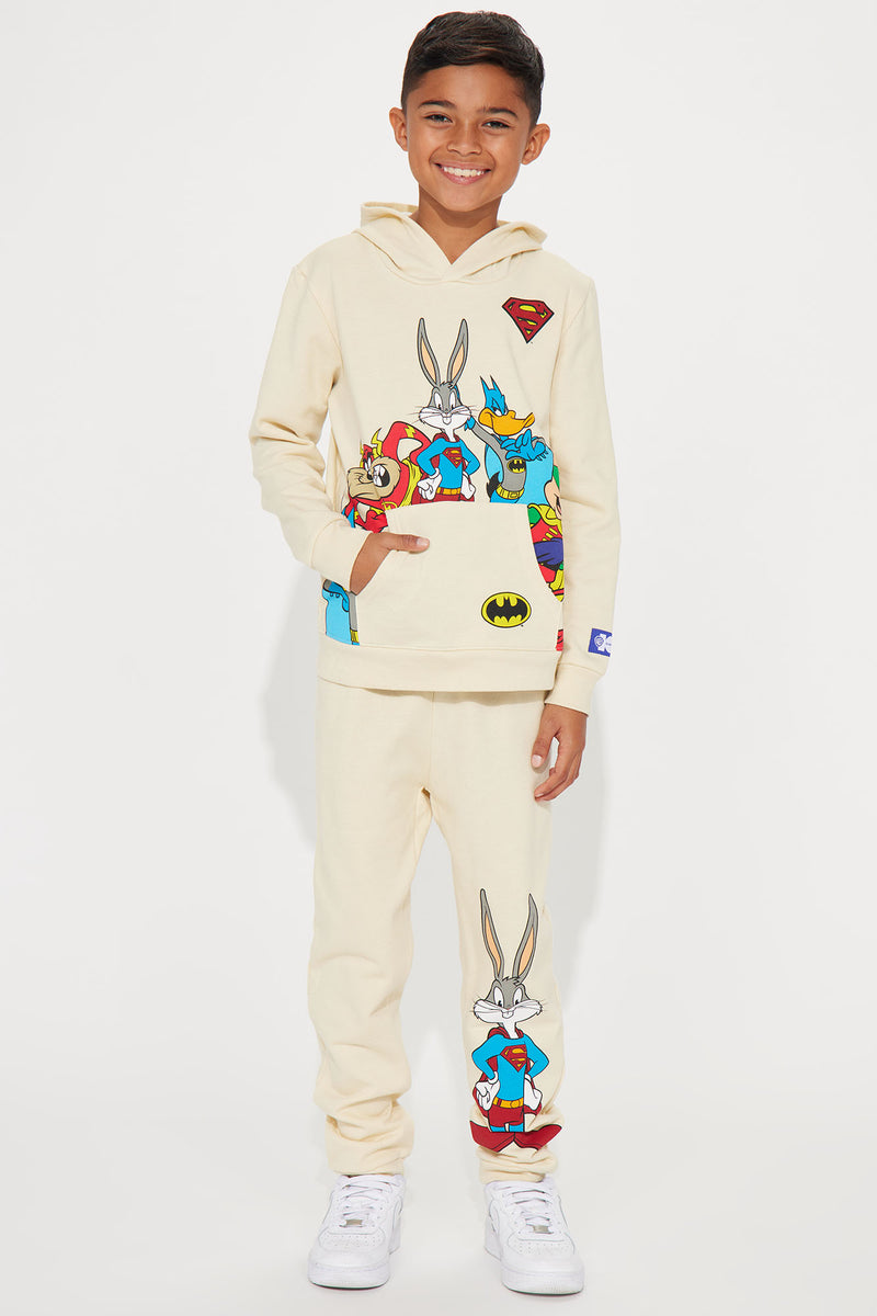 Mini WB Crew Interactive Pocket Fleece Jogger Set - Taupe | Fashion ...