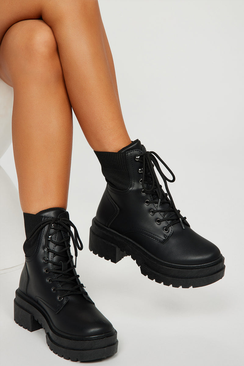 Running Around Combat Boots - Black | Fashion Nova, Shoes | Fashion Nova