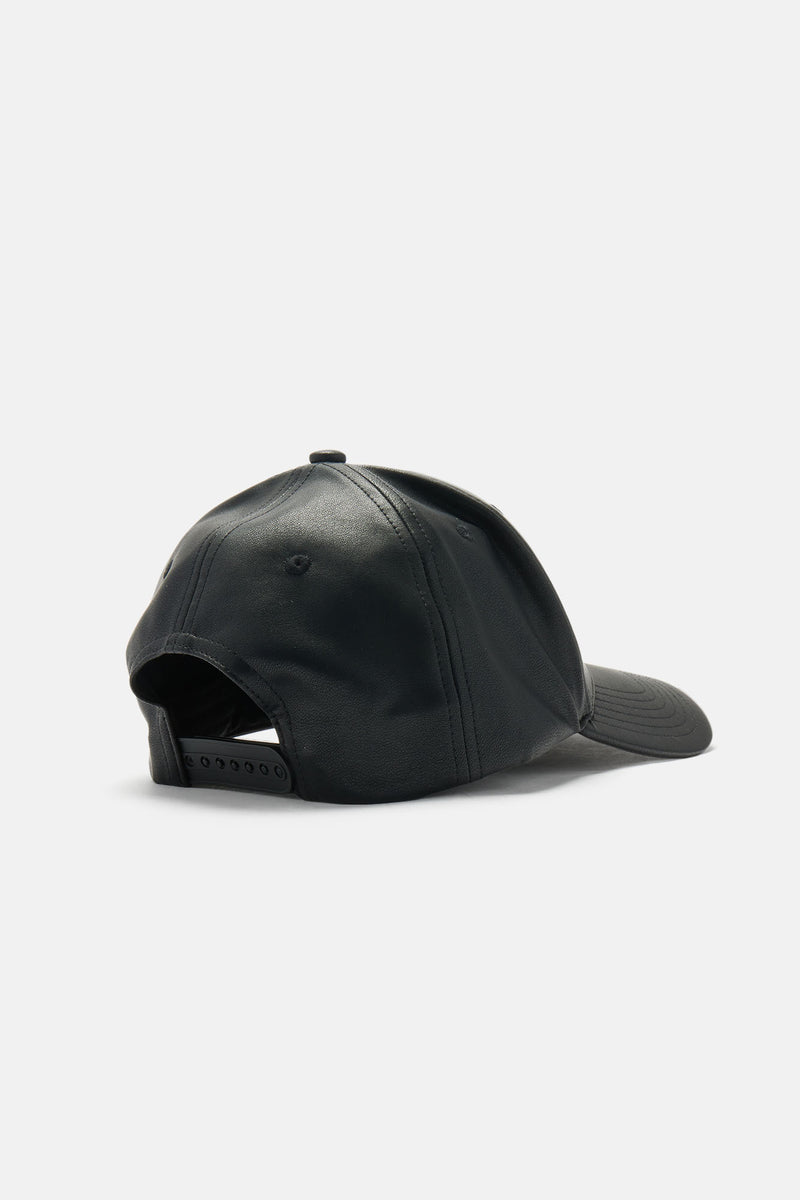 LA Faux Leather Snapback Hat - Black | Fashion Nova, Mens Accessories ...
