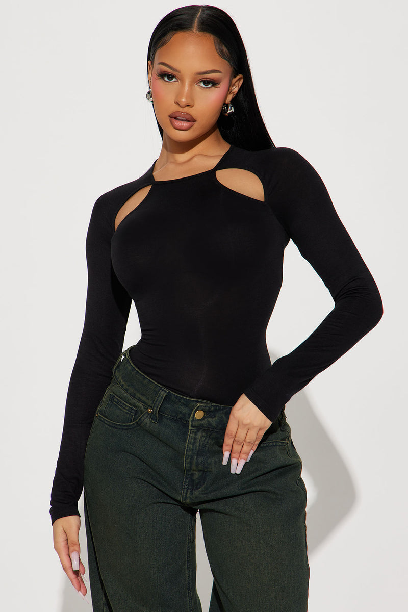 Hold It Down Cut Out Top - Black | Fashion Nova, Knit Tops | Fashion Nova