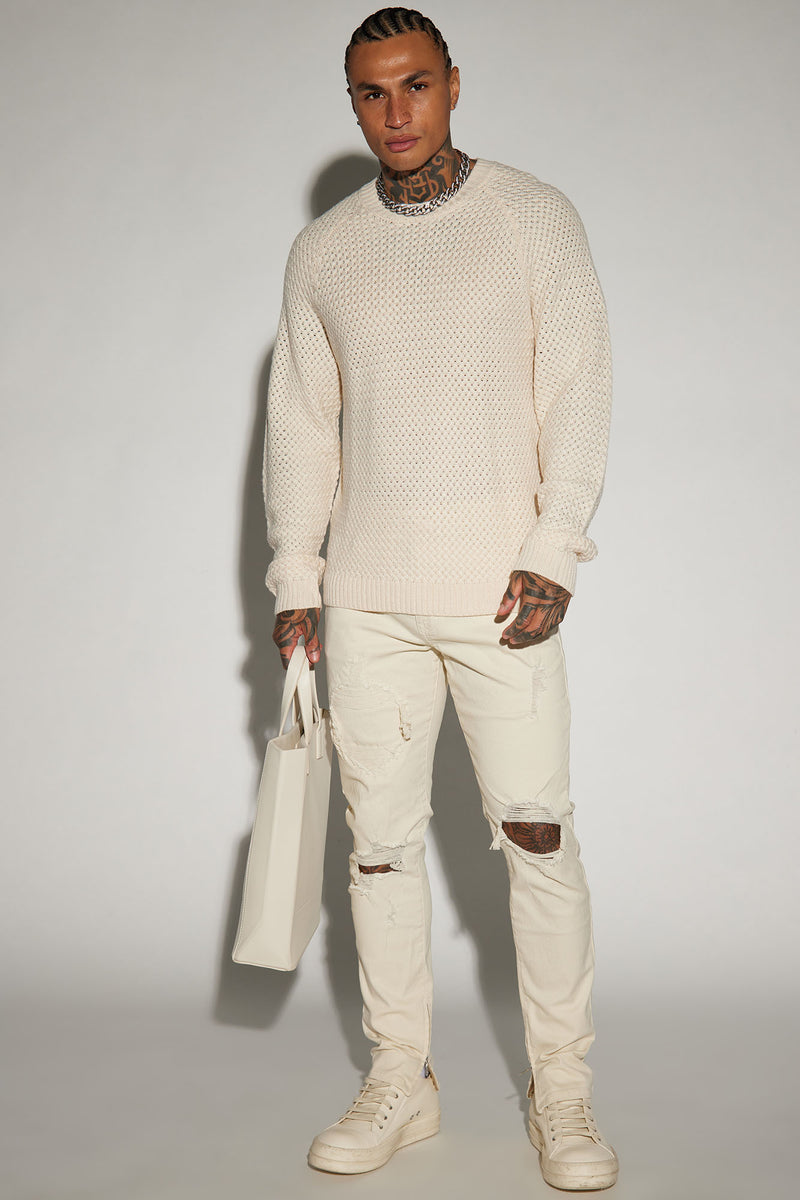 Say Less Cableknit Raglan Sweater - Cream | Fashion Nova, Mens Sweaters ...