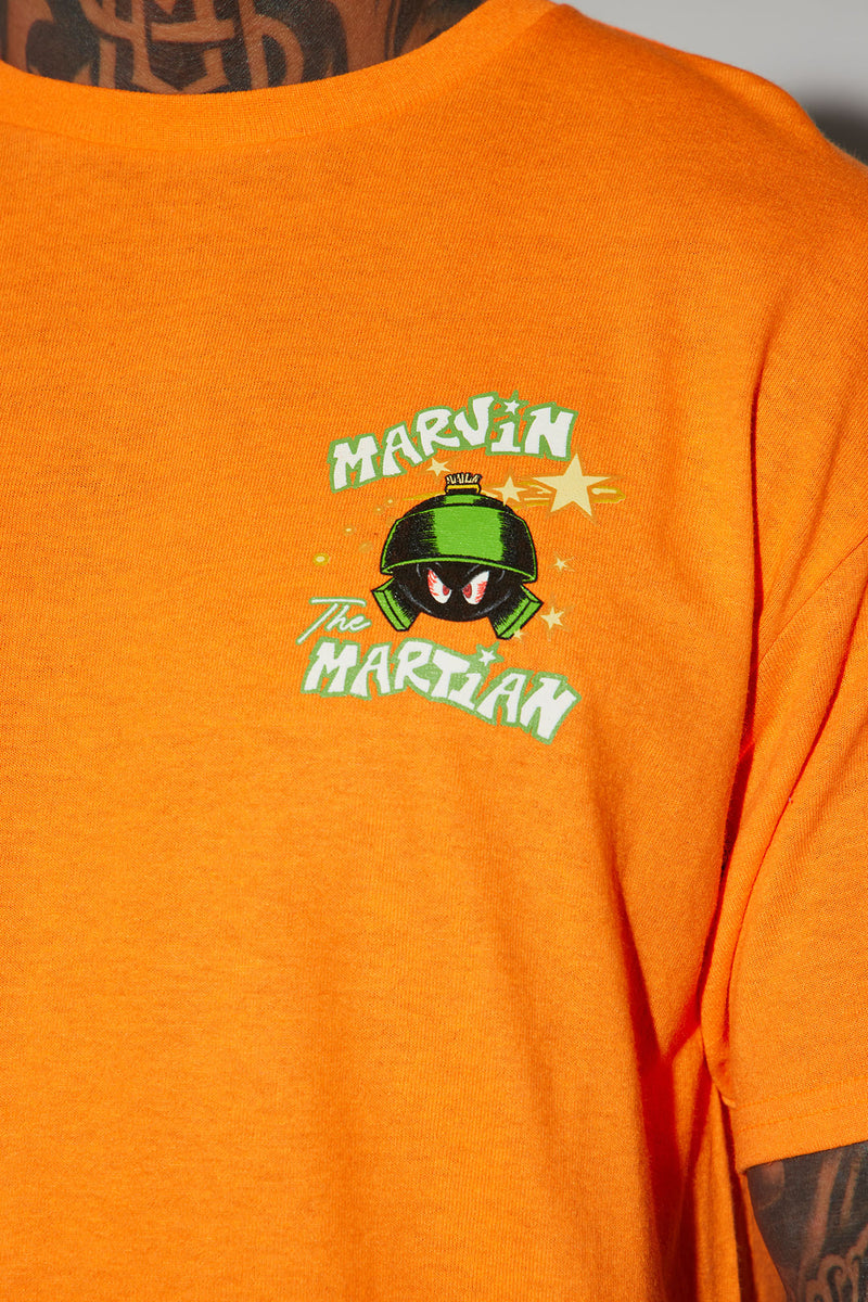 Looney Tunes Marvin The Martian Short Sleeve Tee - Orange | Fashion ...