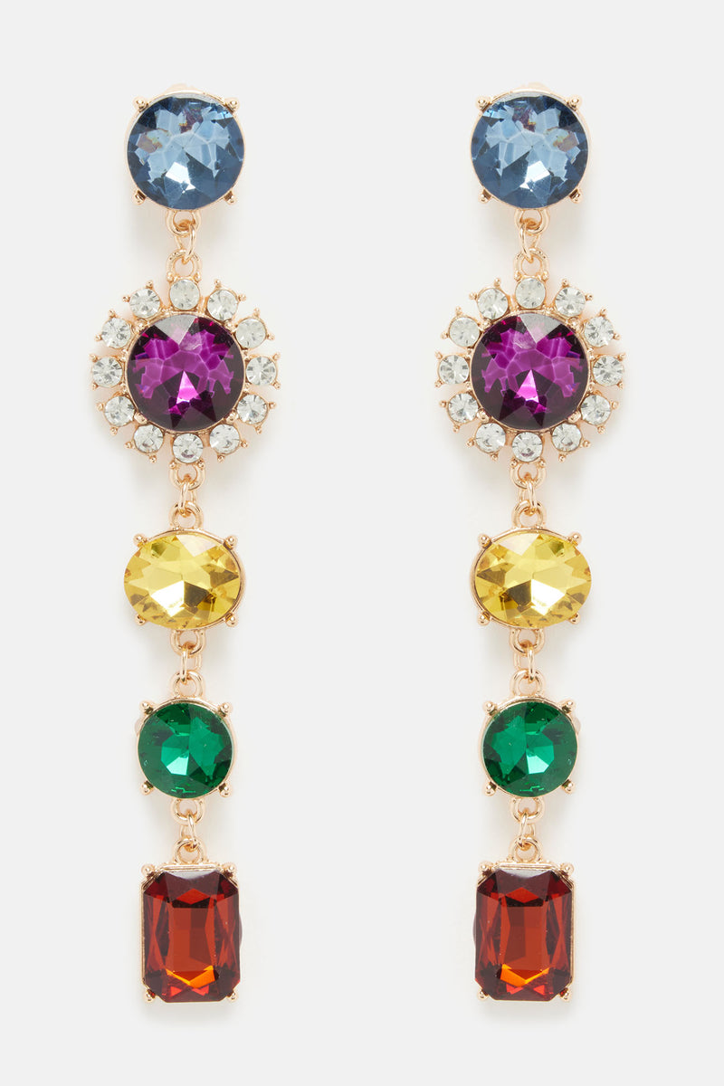 Red Carpet Fame Earrings - Gold/Multi | Fashion Nova, Jewelry | Fashion ...