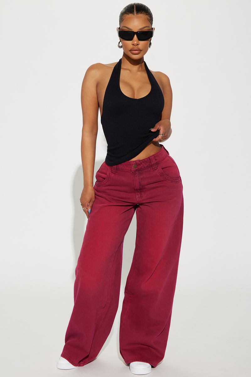 Song And Dance Loose Fit Jeans - Raspberry | Fashion Nova, Jeans ...