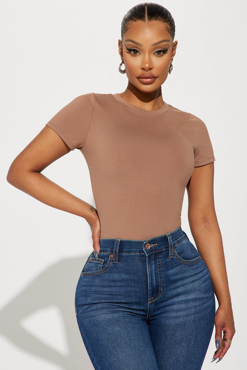 Clean Lines Fitted Bodysuit - Mocha | Fashion Nova, Bodysuits | Fashion ...