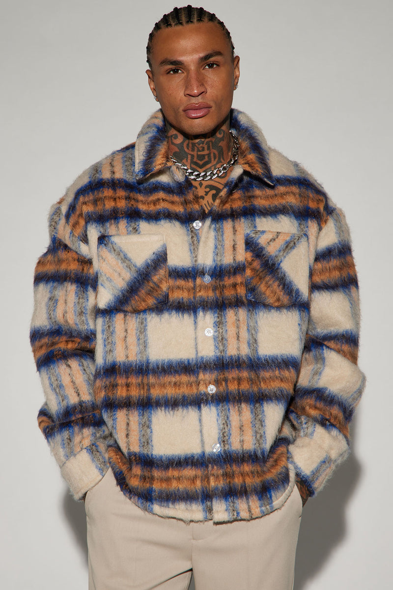 At Peace Shacket - Cream/combo | Fashion Nova, Mens Shirts | Fashion Nova